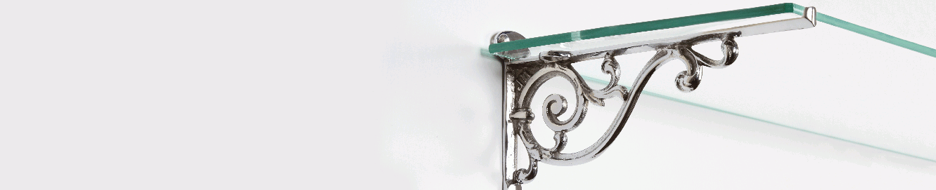 Glass Shelf Brackets | Black Country Metalworks