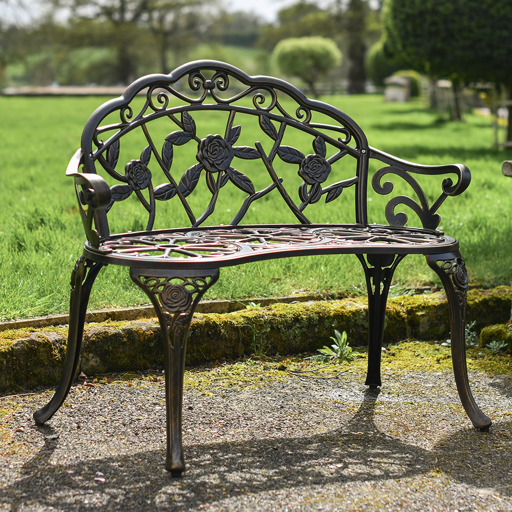 'The Acton' Rustic Cast Iron Tree Branch Bench | Black Country Metalworks