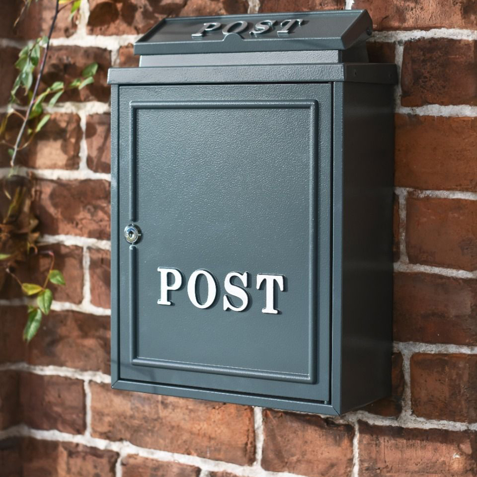 "Horncastle Abbey" Black Wall Mounted Post Box | Black Country Metalworks