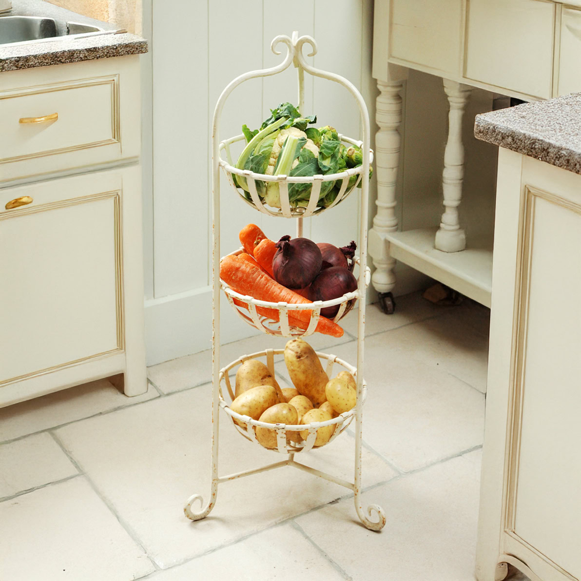 ’Provence’ Vegetable rack and Fruit rack | Black Country Metalworks