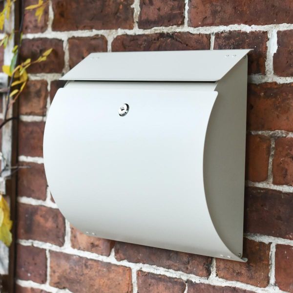 Contemporary "Urban Obsession" Matte Grey Wall Mounted Post Box | Black ...