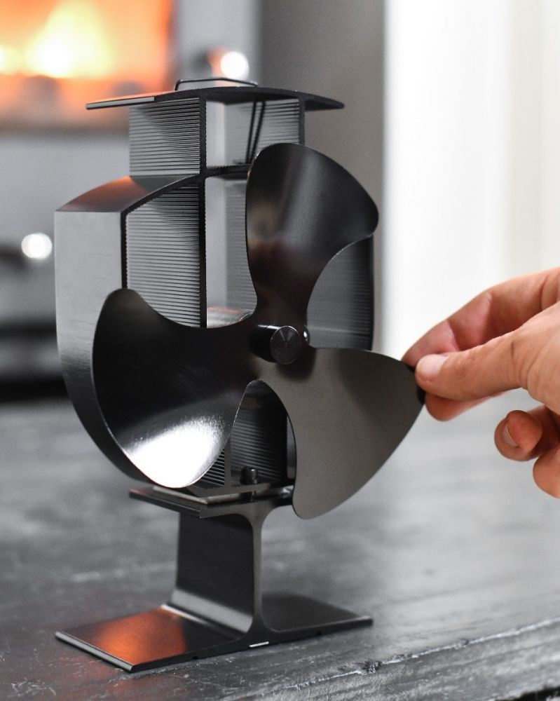 Three Blade Heat Powered Stove Fan | Black Country Metalworks
