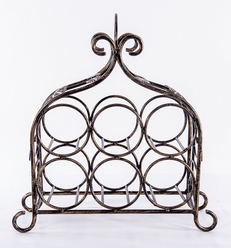 'Lille' Table Top Vintage Wine Rack | Black Country Metalworks