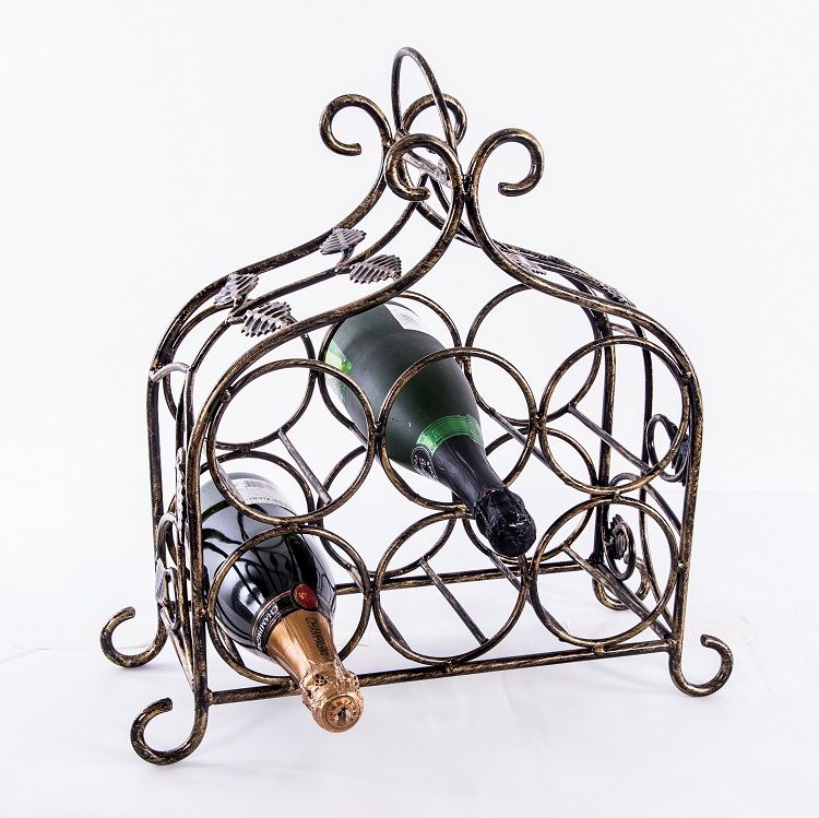'Lille' Table Top Vintage Wine Rack | Black Country Metalworks