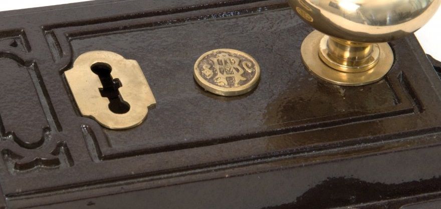 "Kingdom" Victorian Style Iron Rim Lock - Reversible | Black Country ...