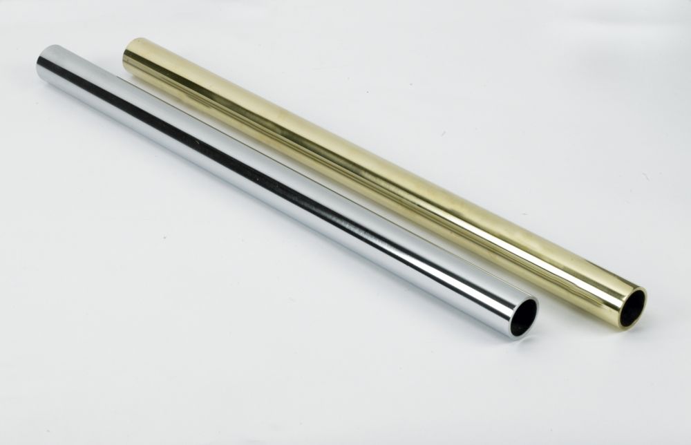 12mm 1m Length Gallery Rod - Polished Brass Tube | Black Country Metalworks