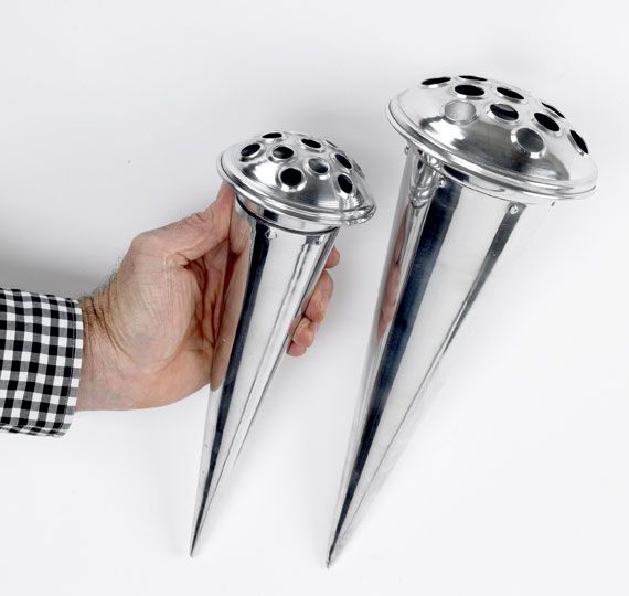 Small Conical Vase & Lid - Polished Aluminium | Black Country Metalworks