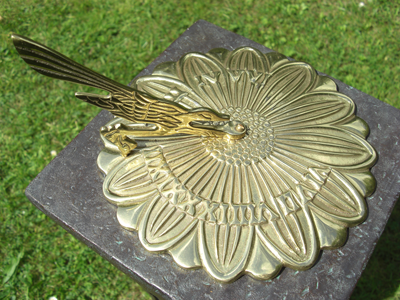 Polished Brass 'Sunflower' Sundial - 200mm | Black Country Metalworks