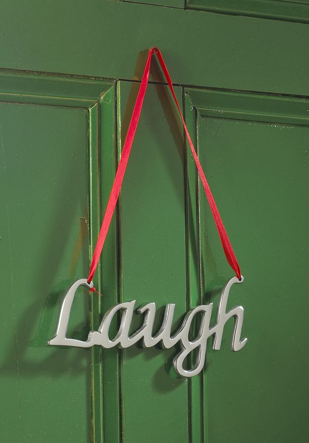 "Laugh" Festive Hanging Sign | Black Country Metalworks