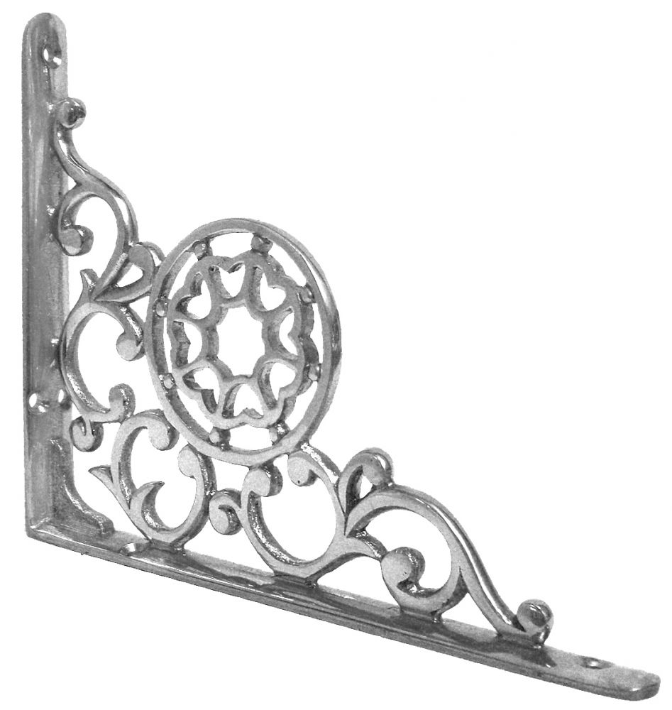 "Harrison" Chrome Shelf Bracket 17cm x 13cm | Black Country Metalworks