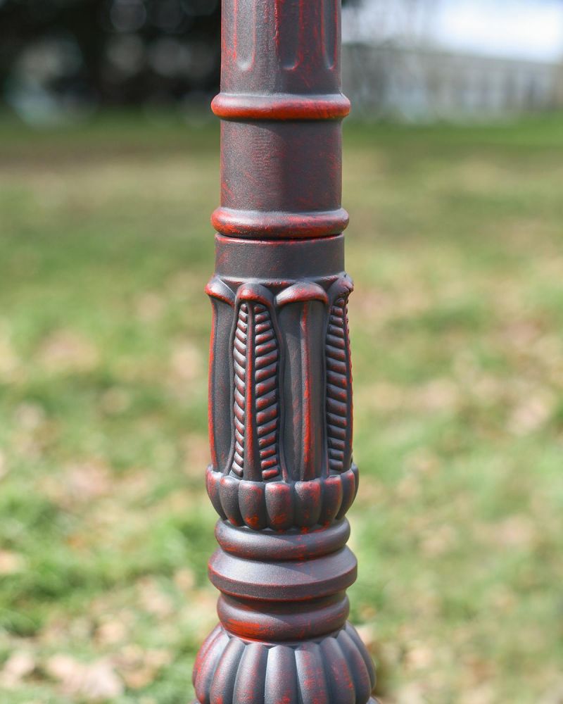 "Autumnhall" Double Headed Antique Red Traditional Lamp Post - 2.6m ...