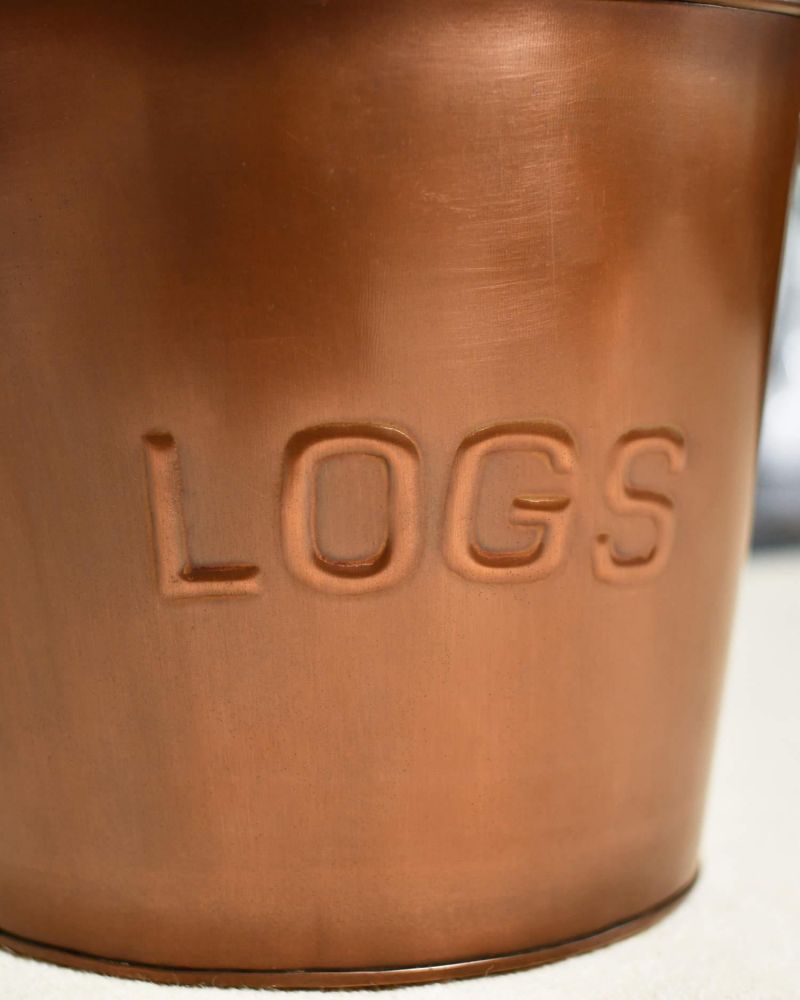 "Bowerton" Bronze Powder Coated Steel Log Holder | Black Country Metalworks