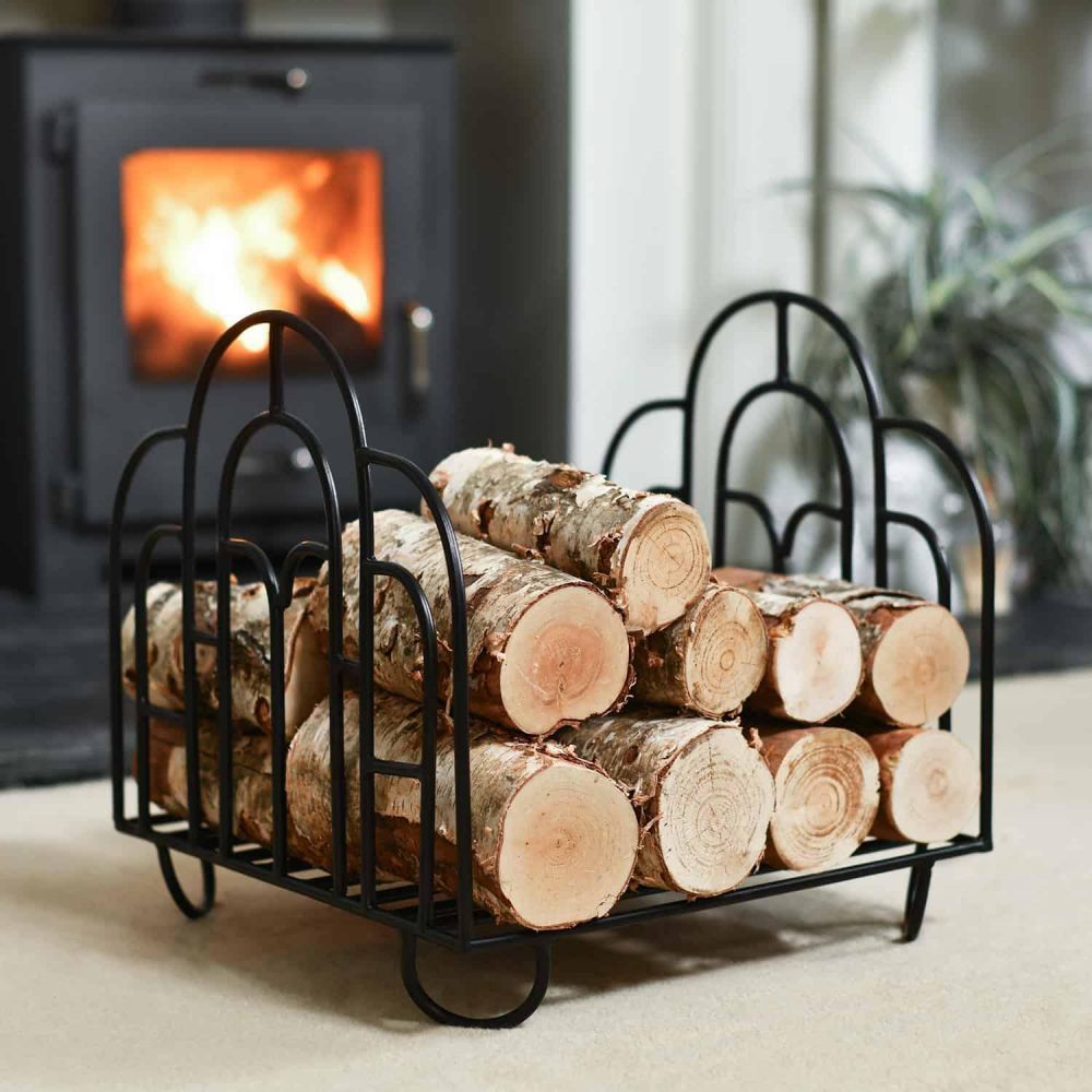 Log Racks & Stores | Large Indoor & Outdoor Log Storage Units | Black ...