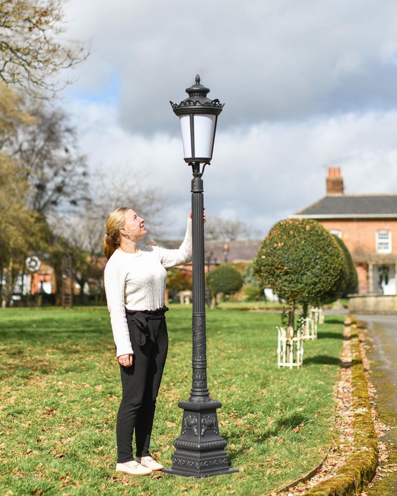 "Kenwell" Black Ornate Lamp Post - 2.3m | Black Country Metalworks