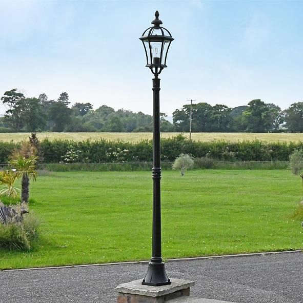 "Maidstone" Black Traditional Miniature Lamp Post -1.9m | Black Country ...