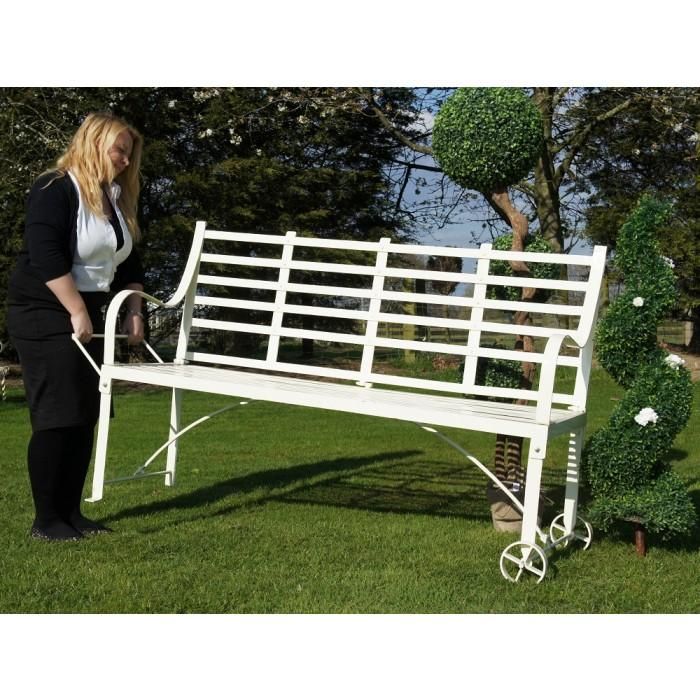 "The Brierley" Wrought Iron Garden Bench | Black Country Metalworks