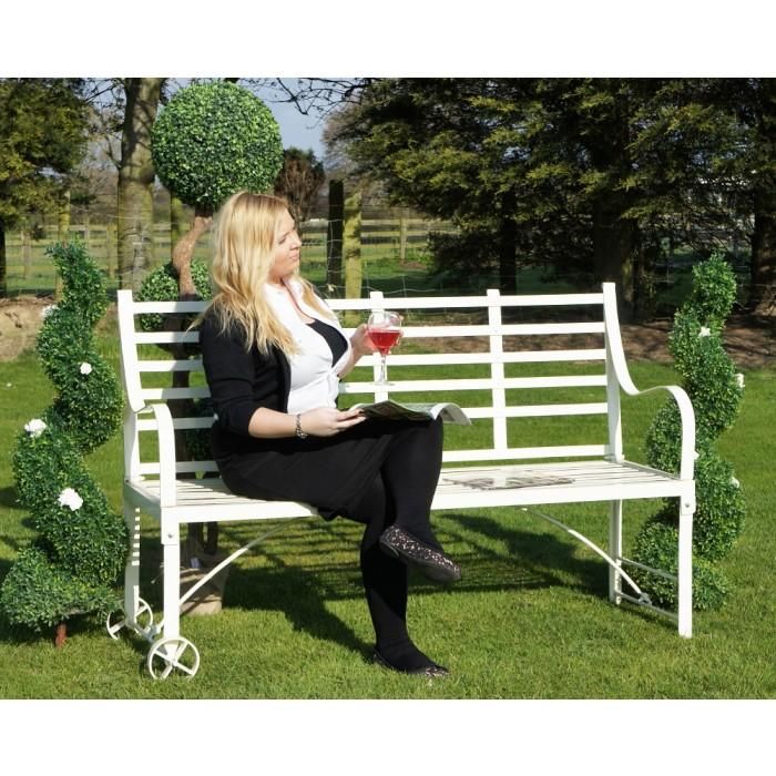 "The Brierley" Wrought Iron Garden Bench | Black Country Metalworks