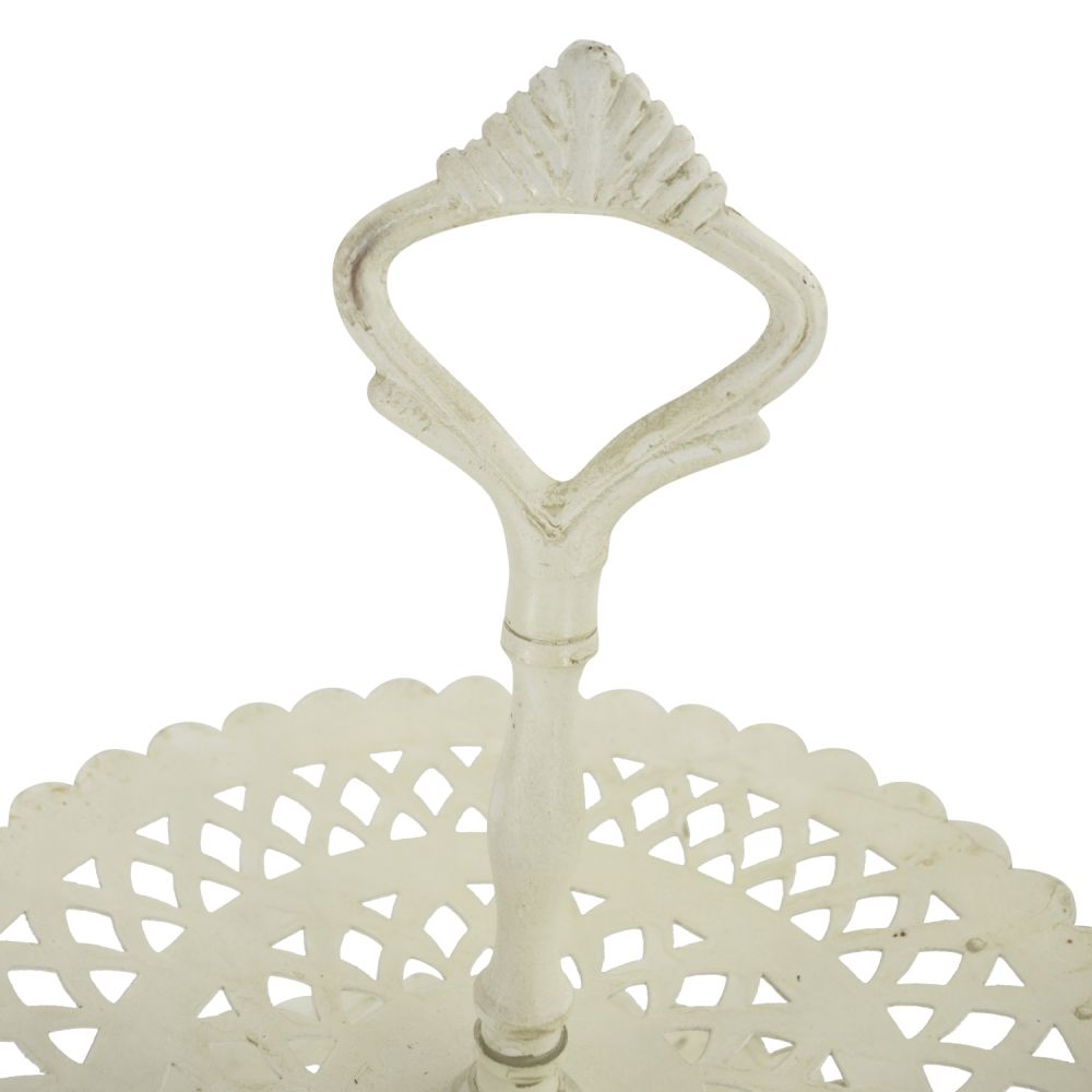 3 Tier White Table Top Cake Display Stand | Black Country Metalworks