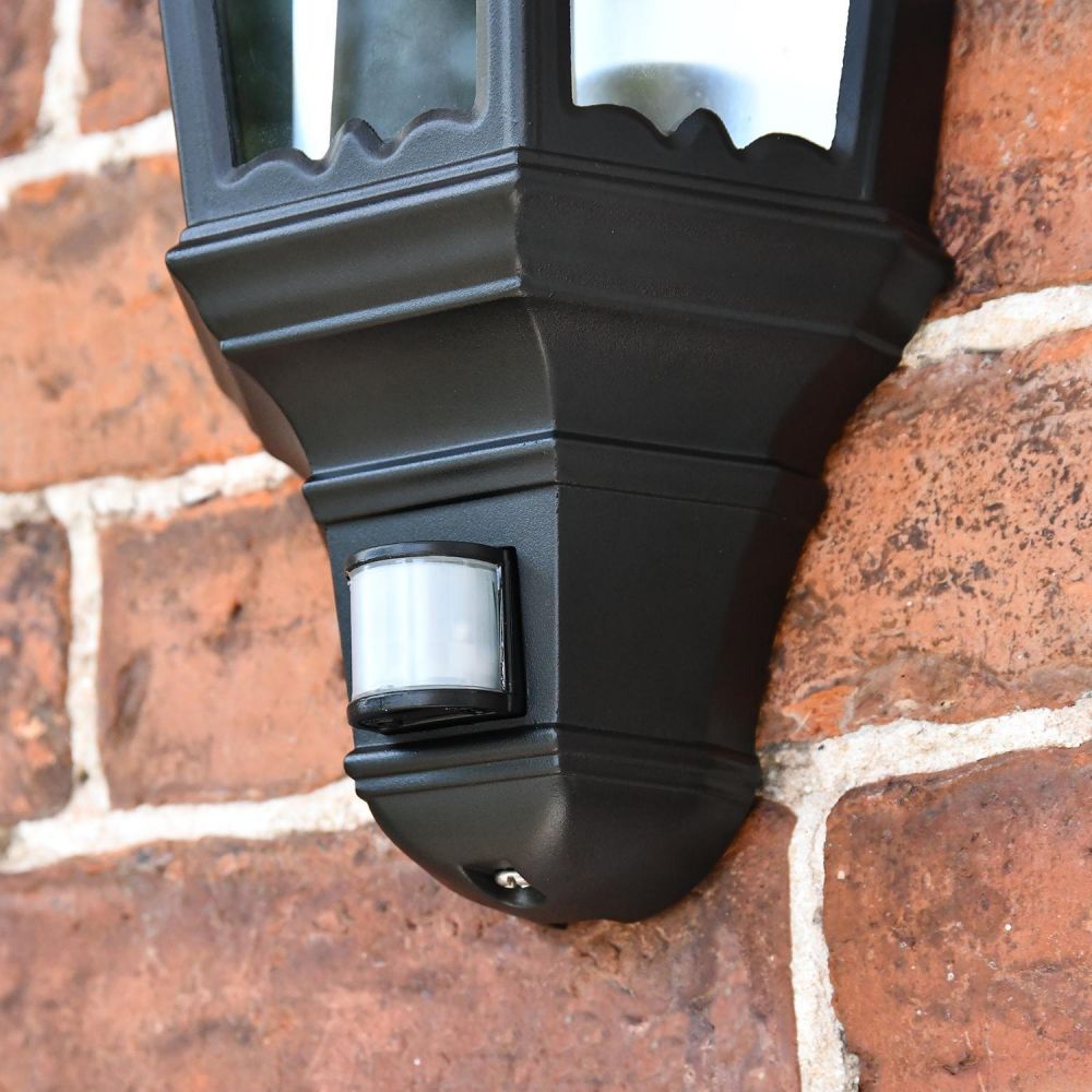 “Twembrook” PIR Sensor Wall Lantern | Black Country Metalworks
