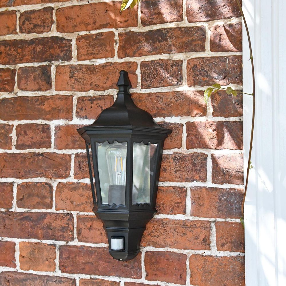 “Twembrook” PIR Sensor Wall Lantern | Black Country Metalworks