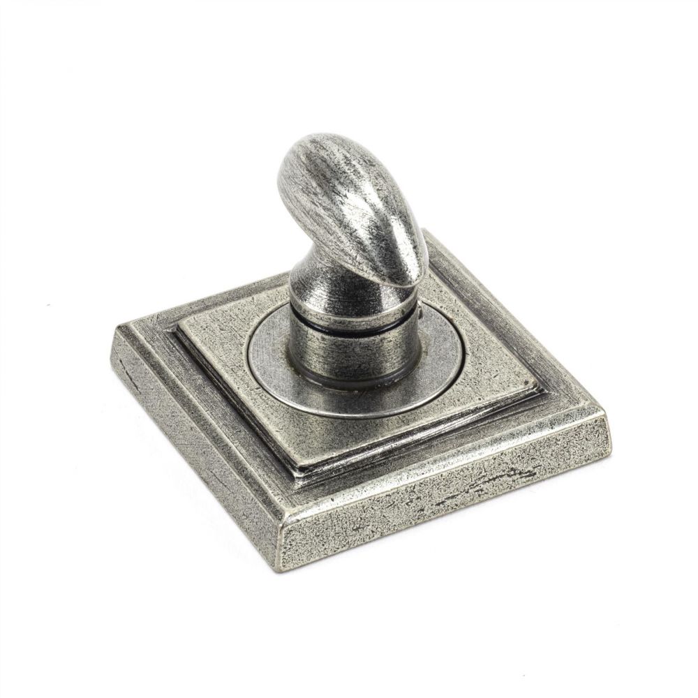 Aged Pewter Concealed Square Thumbturn Set with Plain Cover | Black ...