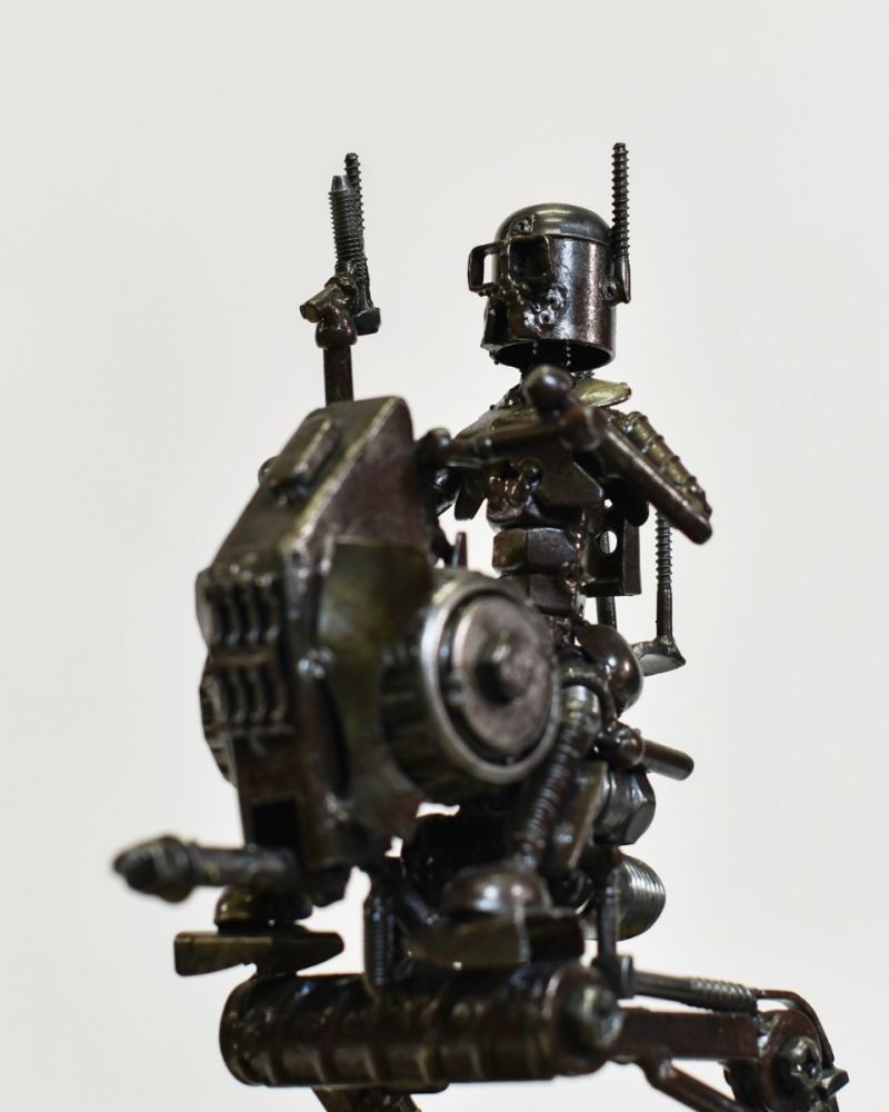 Recycled Metal Parts Alien Walker Ornament | Black Country Metalworks