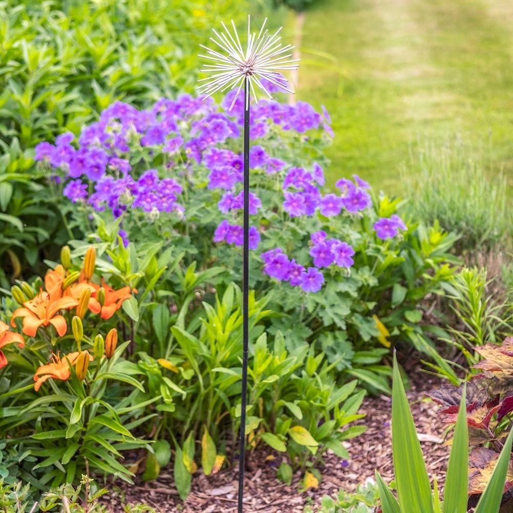 Metal Flower Garden Sculptures | Poppies, Roses, Gerberas | Black ...