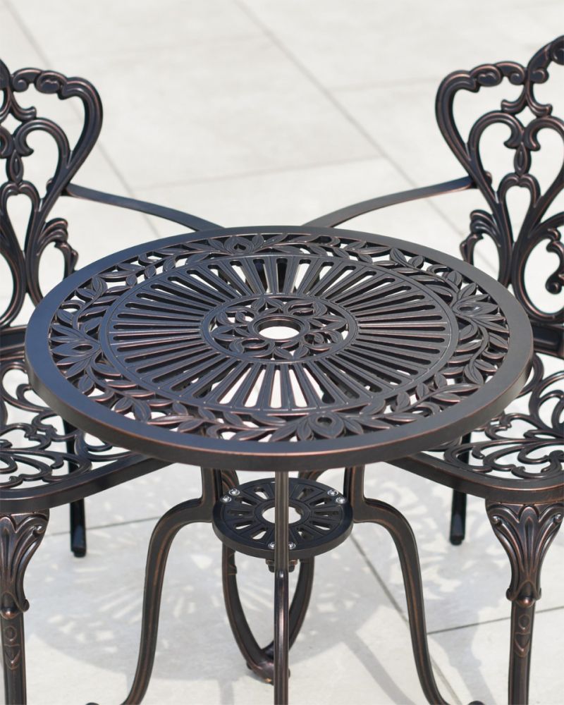 Cast Aluminium "Classic Victoria" Antique Copper Two Seater Bistro Set ...