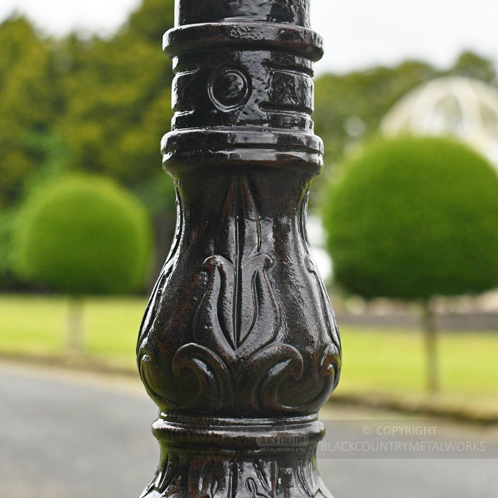 "Lord Blakemere" Antique Brown Cast Iron Ornate Swan Neck Lamp Post 2 ...