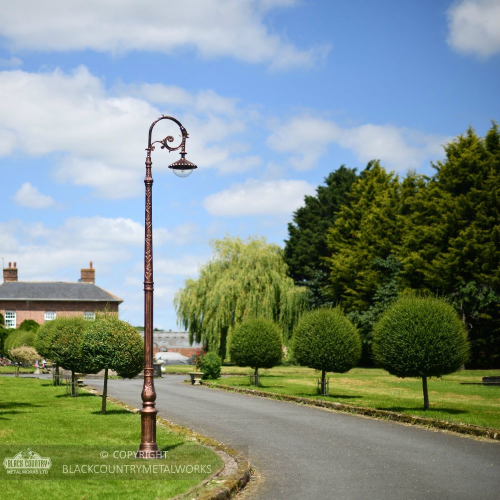 "Lady Harmonia" Copper Finish Ornate Victorian Cast Iron Lamp Post 3.5m ...