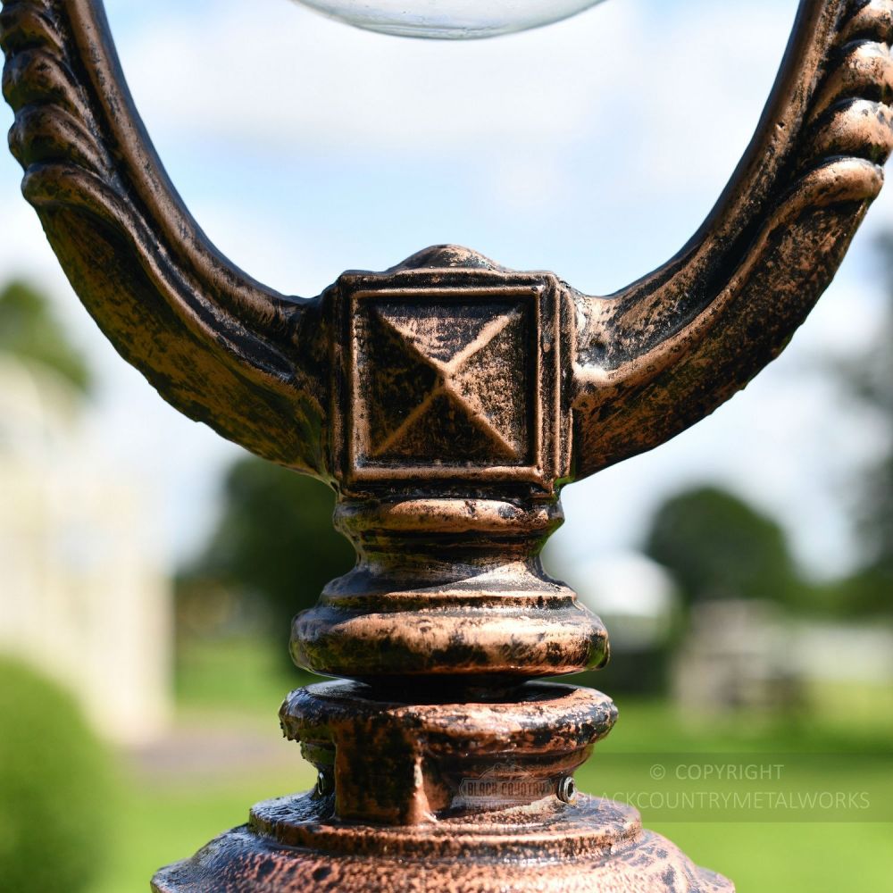 "Lord Octavius" Antique Copper Finish Opulent Cast Iron Lamp Post 2.5m ...