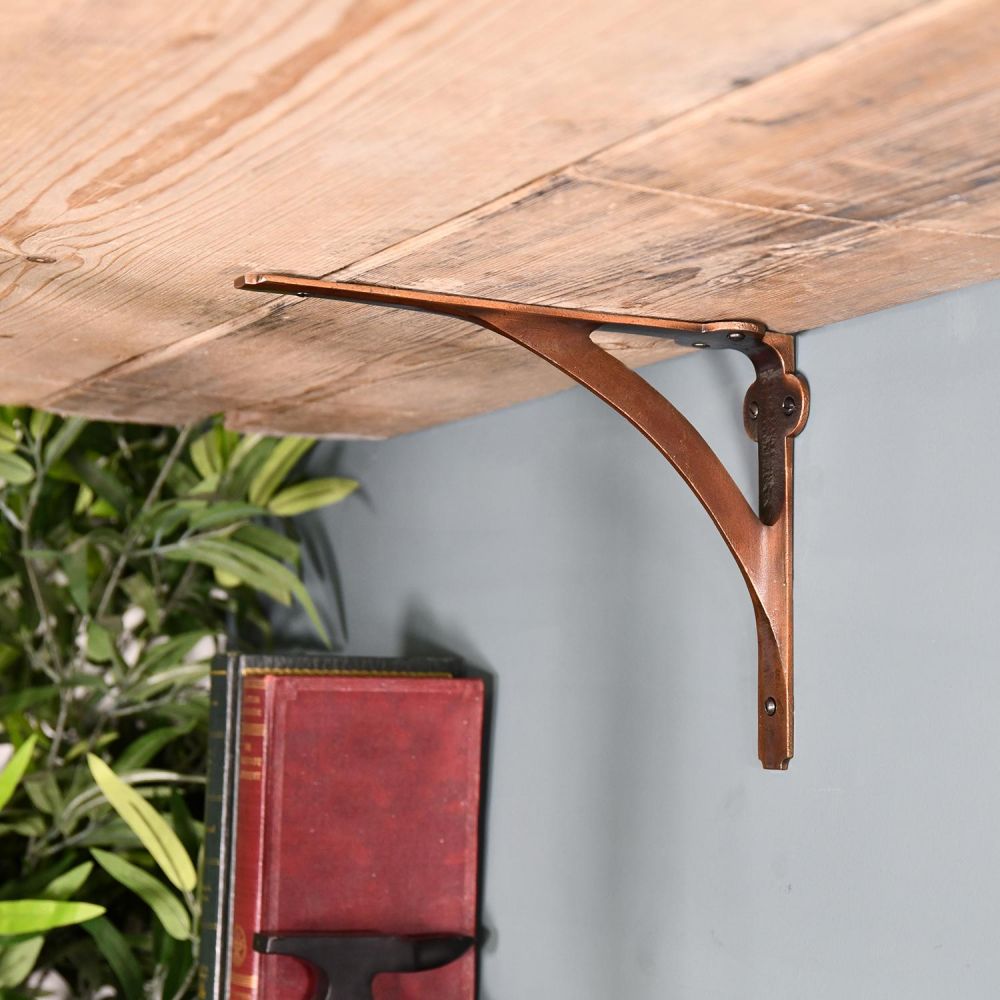Antique Copper Stylish Architectural Shelf Bracket | Black Country ...
