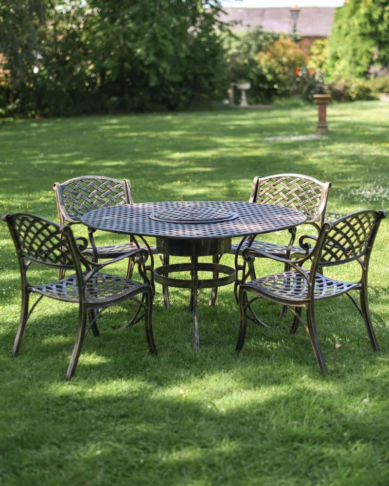 Four Seater Garden Table & Chair Dining Sets | Black Country Metalworks