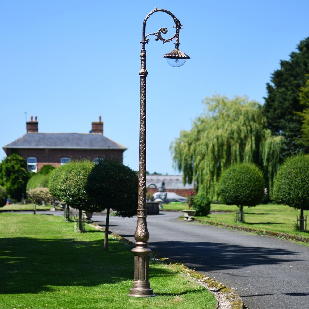 "Lady Oralie" Antique Gold Deluxe Cast Iron Victorian Lamp Post 3.1m ...