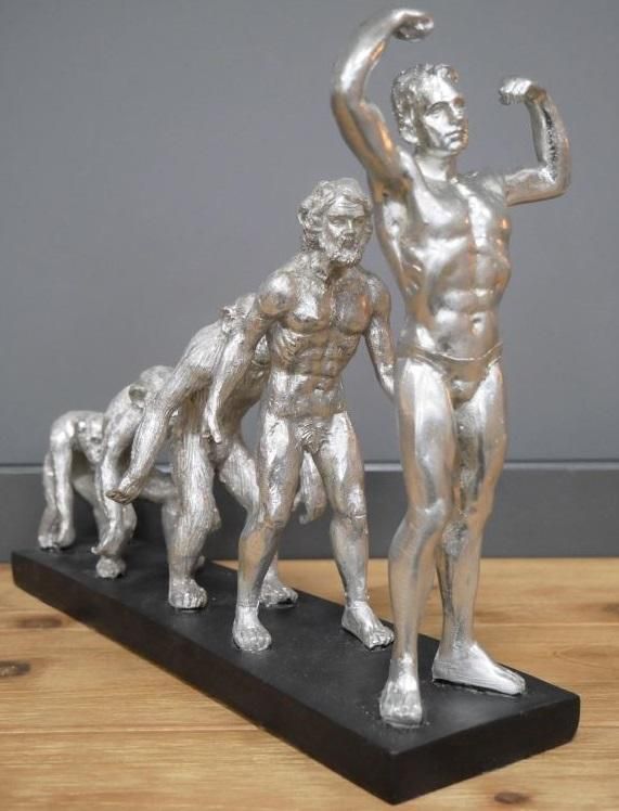 Antique Silver "Human Evolution" Interior Sculpture | Black Country ...