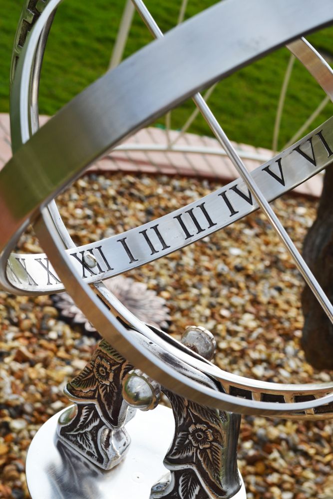Antique Silver Armillary complete with Column | Black Country Metalworks