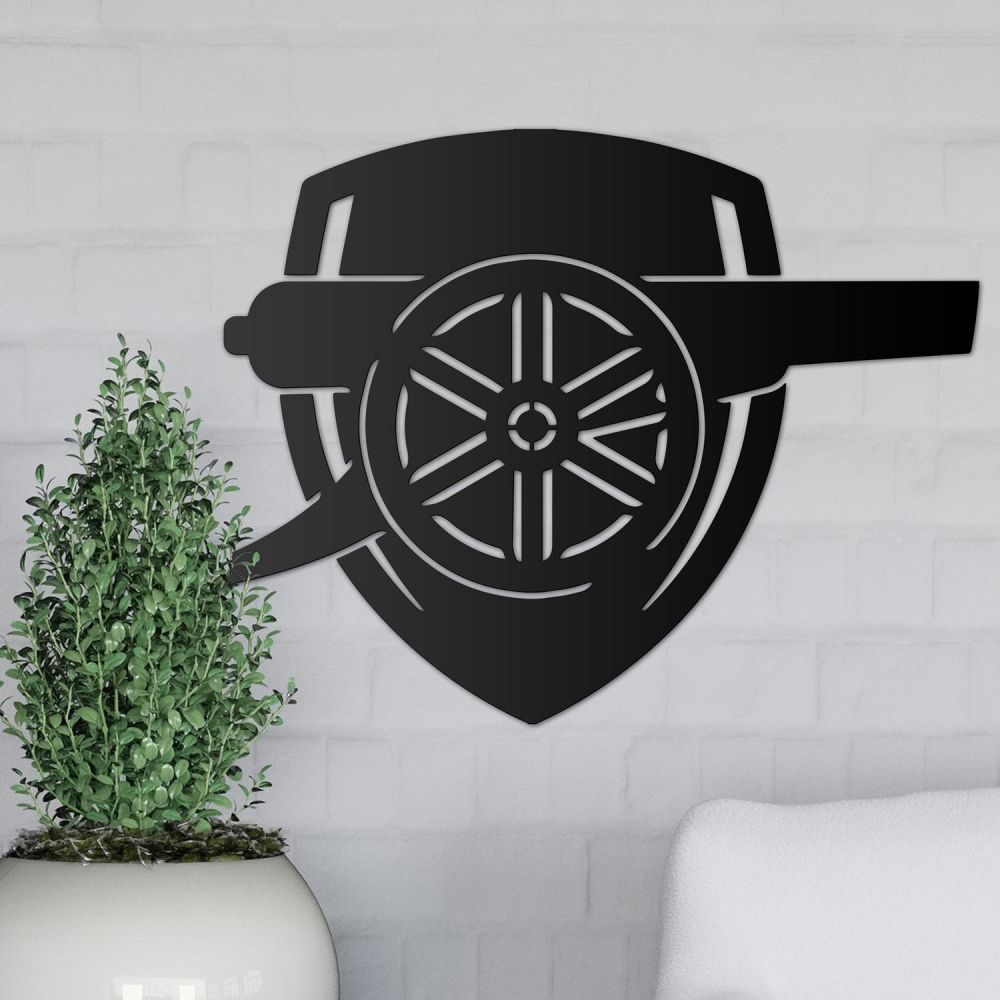 Black "Arsenal Cannon" Wall Art | Black Country Metalworks
