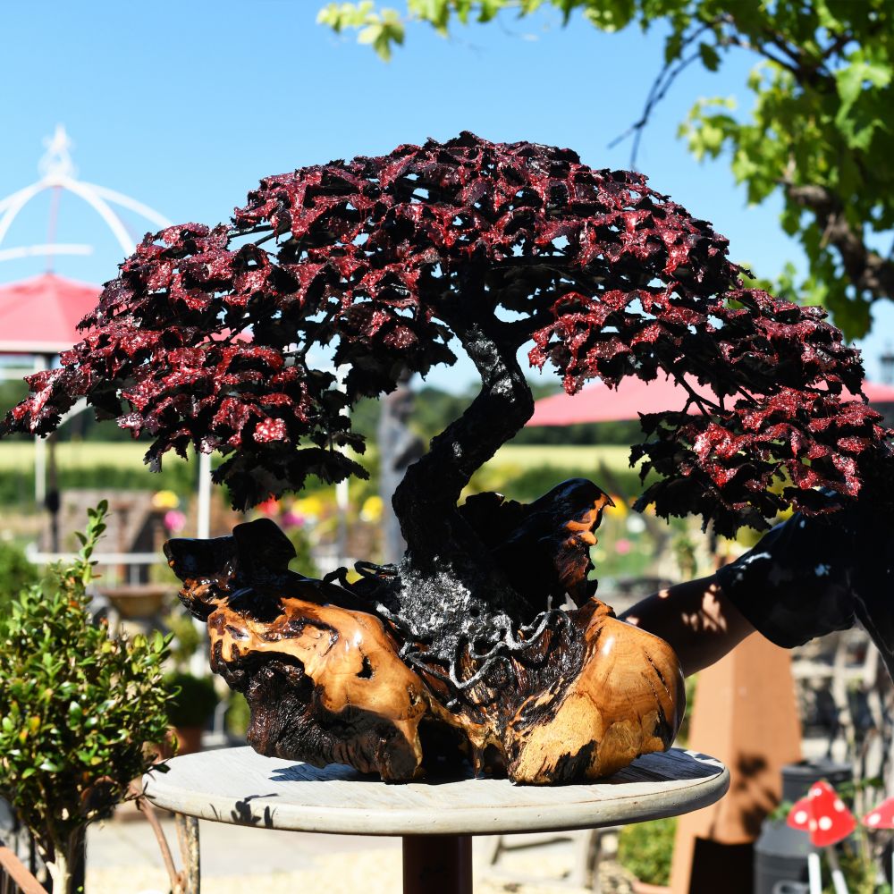 Metal Flower Garden Sculptures | Poppies, Roses, Gerberas | Black ...