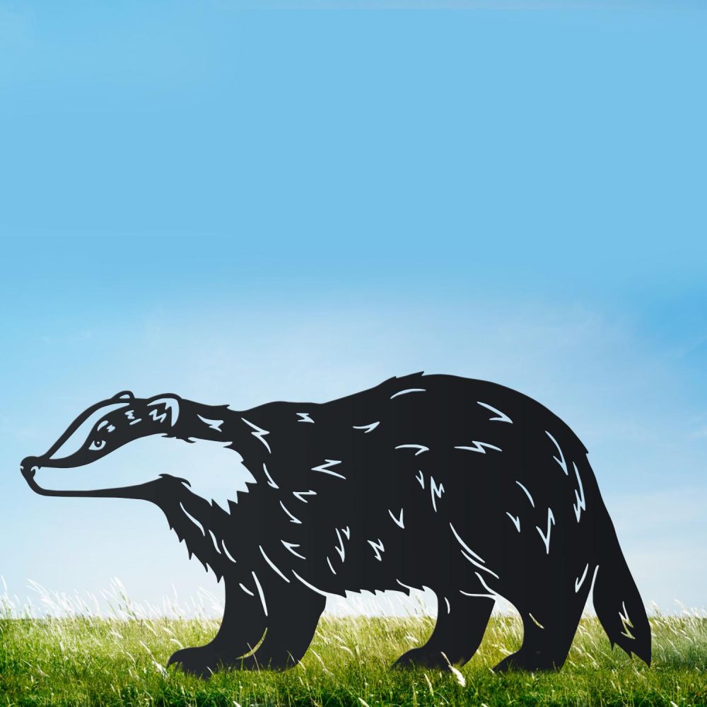 Badger Sheet Steel Silhouette in Black Finish | Black Country Metalworks