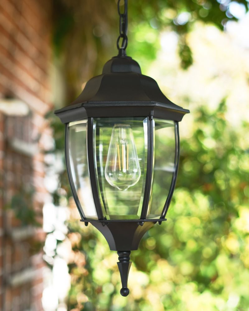 Hanging Porch Lanterns | For Entrances, Canopies, Verandas | Black ...