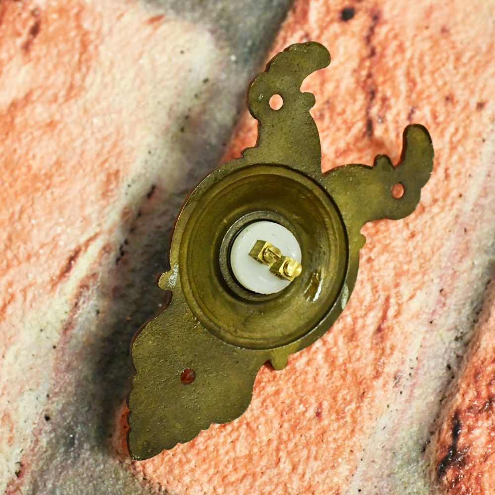 'Rosemont Hall' Exquisitely Ornate Antique Brass Bell Push | Black ...