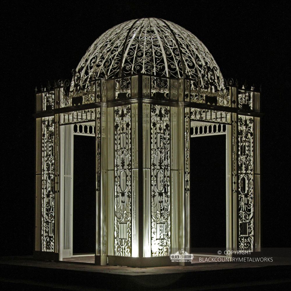 'The Royal Alexandria' Cream Wrought Iron Gazebo | Black Country Metalworks