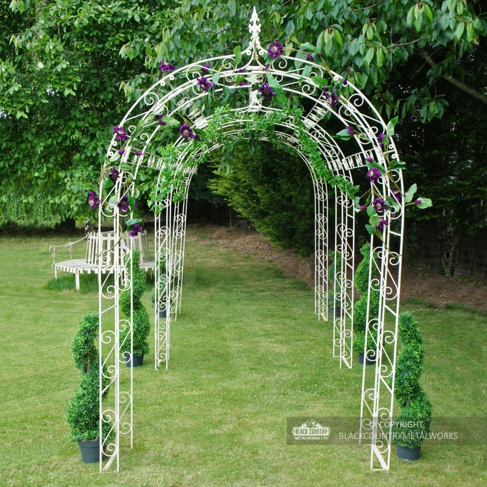 "Willow Winds" Large Rose Arch - Three Arches | Black Country Metalworks