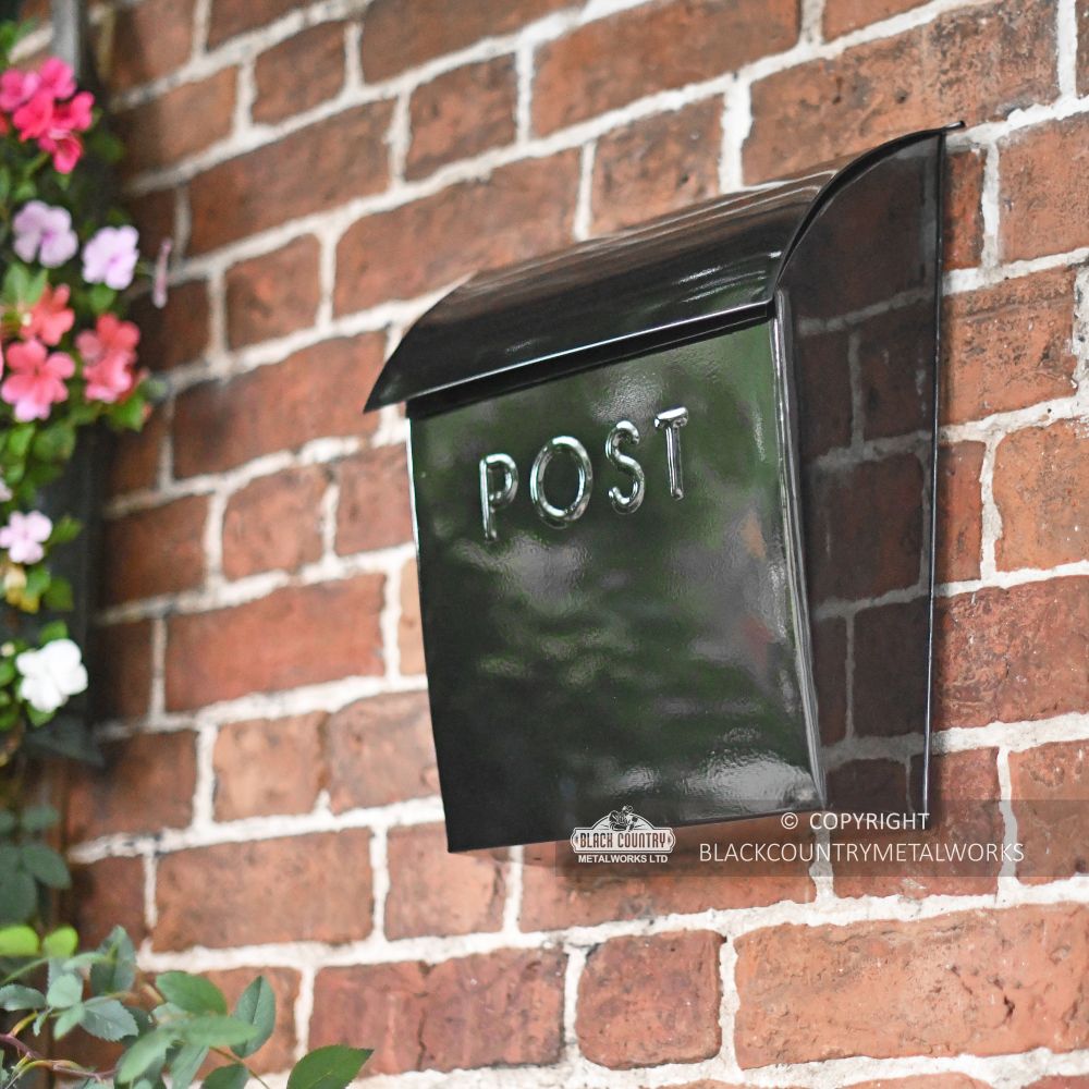 "Cityscape" Black Contemporary Post Box With Lock | Black Country ...
