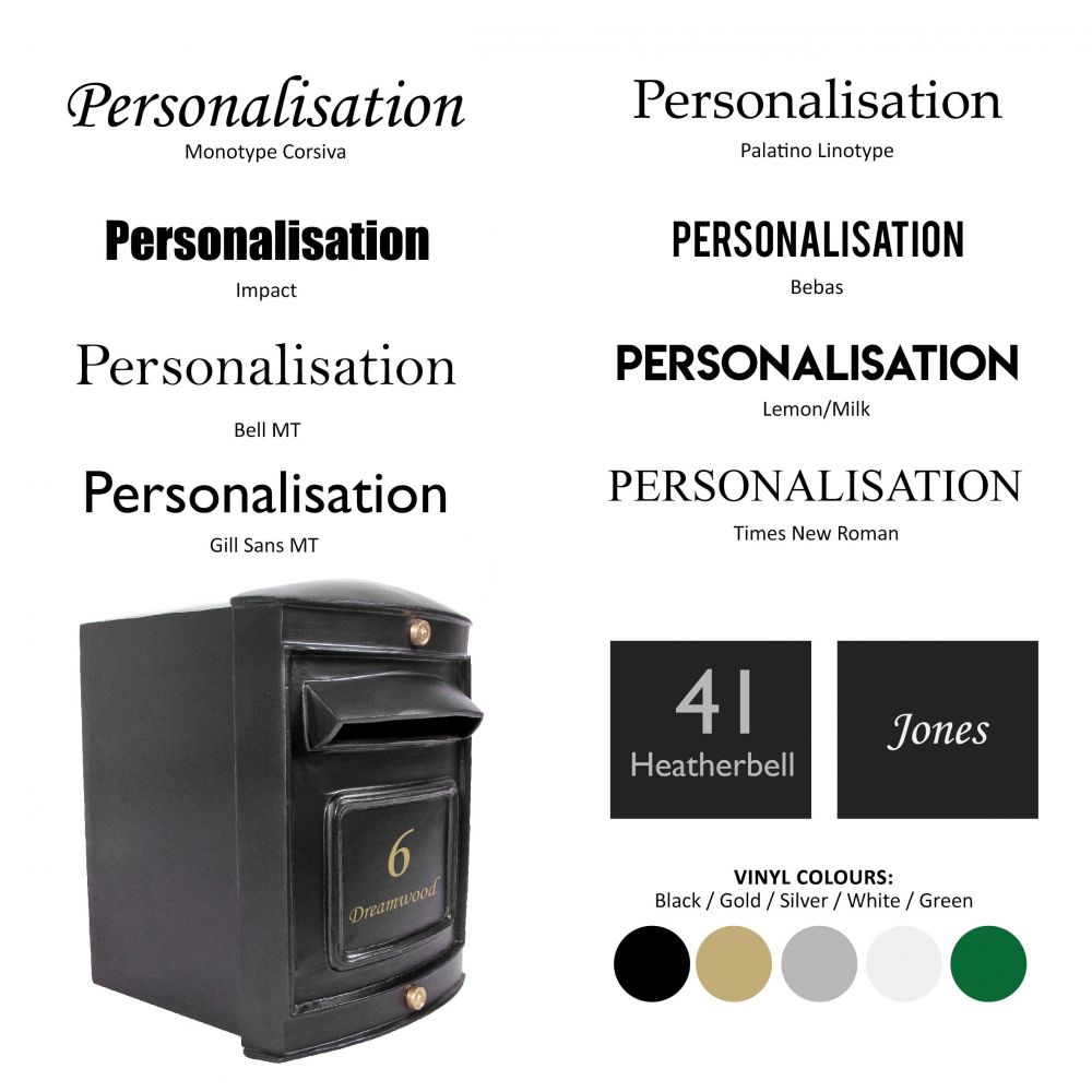 "The Sheffield" Rear Opening Post box | Black Country Metalworks