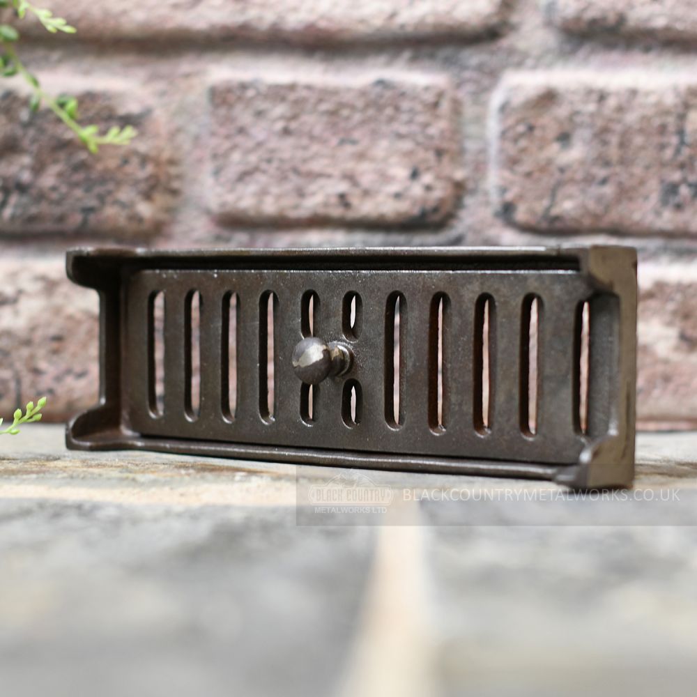 Cast Iron 9" x 3" Adjustable Air Vent | Black Country Metalworks
