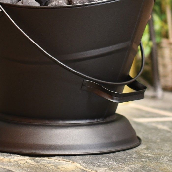 Low Scoop Coal Bucket with Handle | Black Country Metalworks