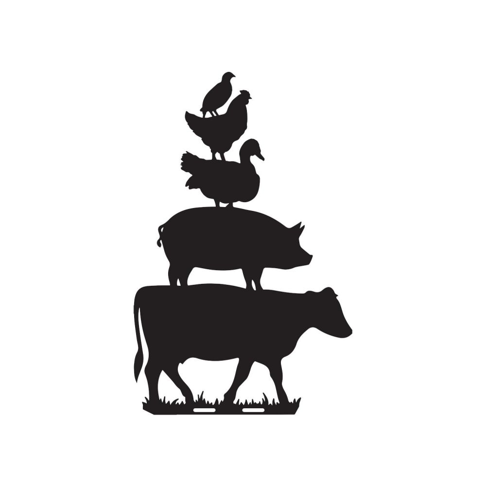 Farm Animal Stack Weathervane | Black Country Metalworks