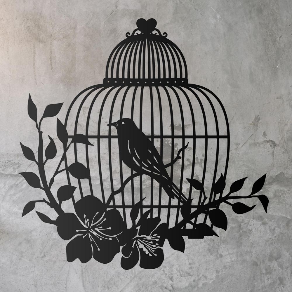 Bird Cage Wall Art | Black Country Metalworks