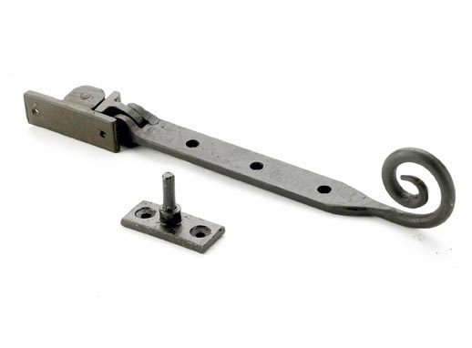 Curl Monkey Tail Window Stay | Black Country Metalworks